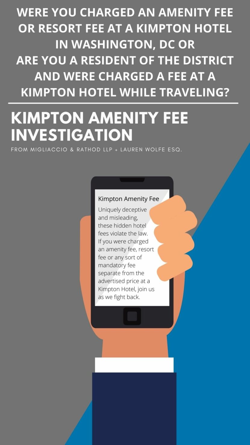 Kimpton Amenity Fee/Resort Fee Investigation - Migliaccio & Rathod LLP