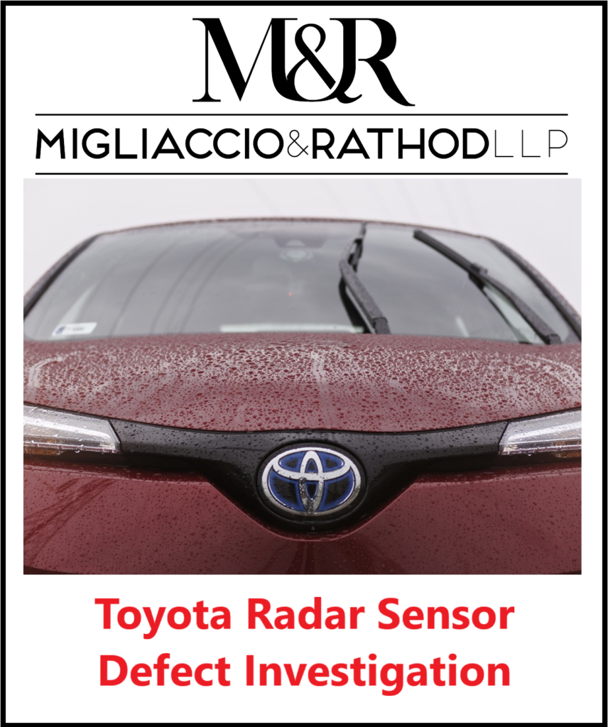 Toyota Radar Sensor Defect Investigation - M&R