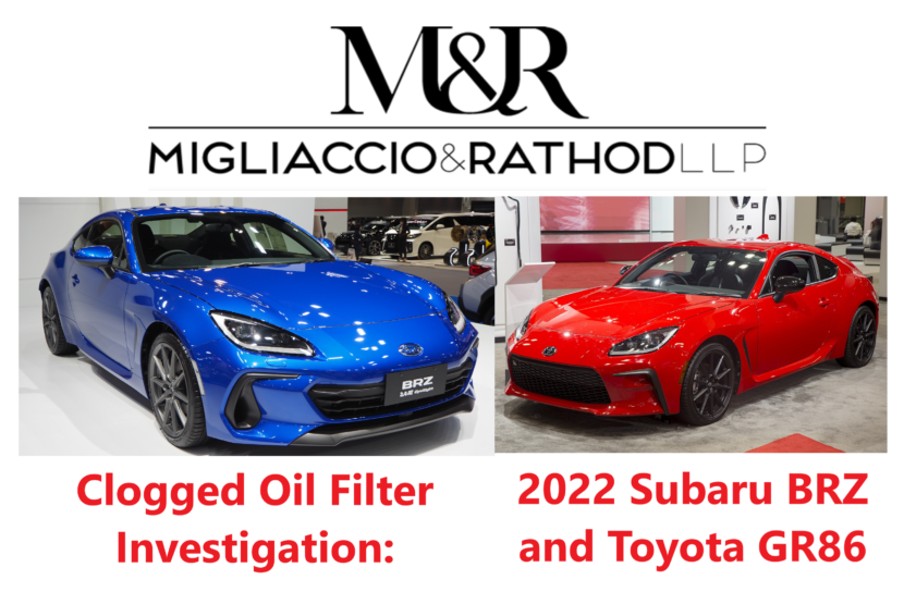 2022 Subaru BRZ Clogged Oil Filter - Migliaccio & Rathod LLP