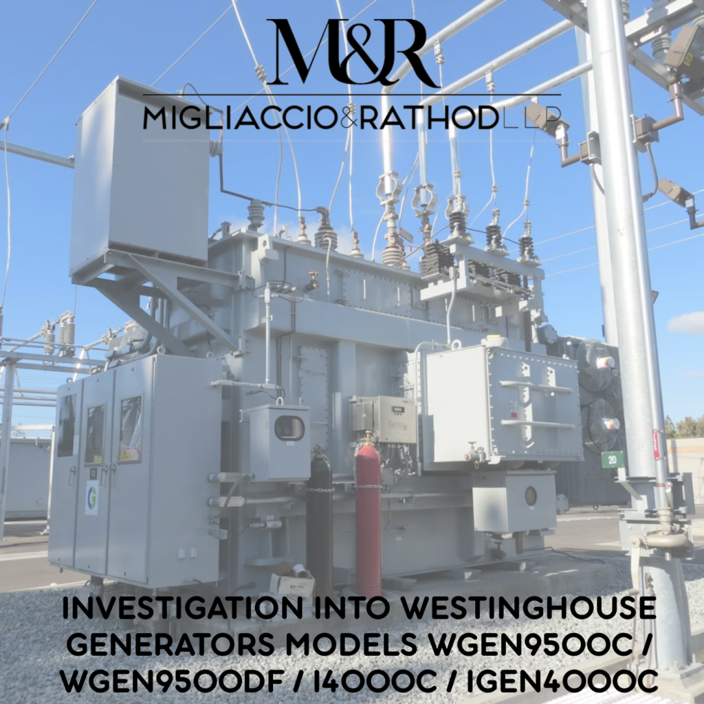 Investigation into Westinghouse Generators Models WGen9500c ...